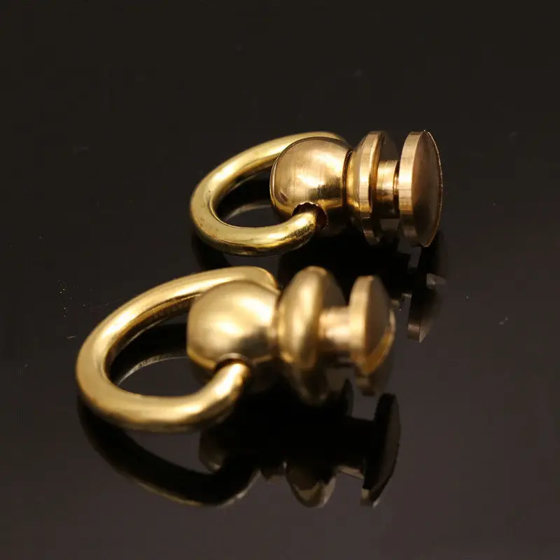 RIVET,Triangle ring--Clous à tête ronde en laiton, 10 pièces, rivets ...