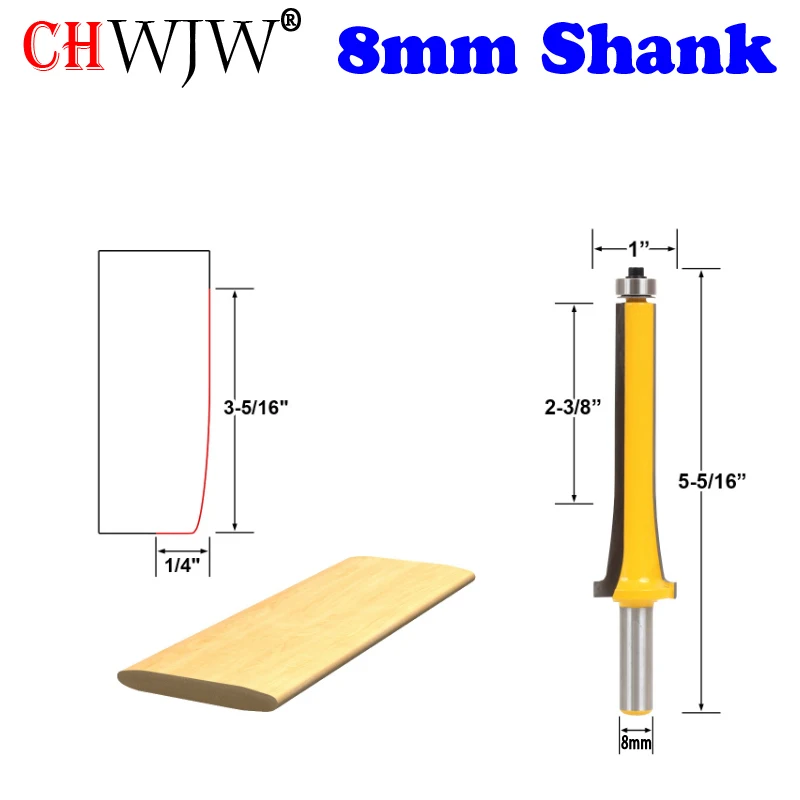CHWJW-1PC-8mm-Shank-Louver-Slat-Router-Bit-Large-Wood-Cutting-Tool ...