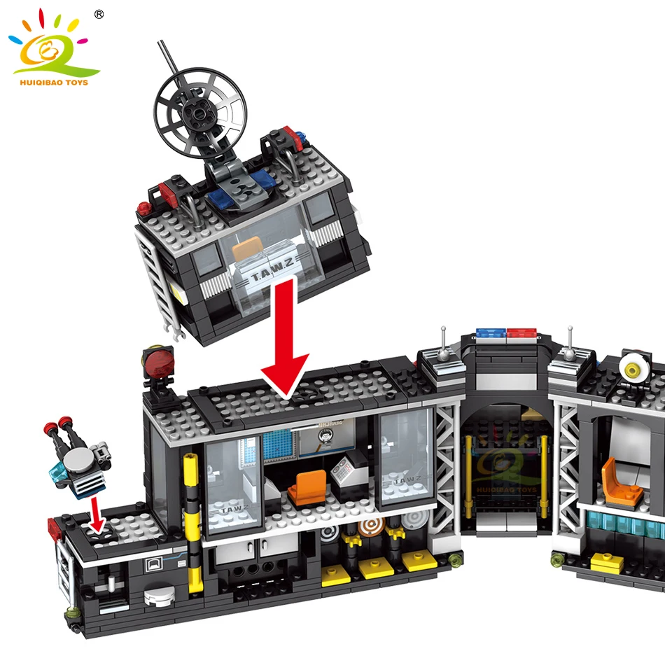 1164pcs Special Forces Swat Mobile Command Base Police Figures Truck ...