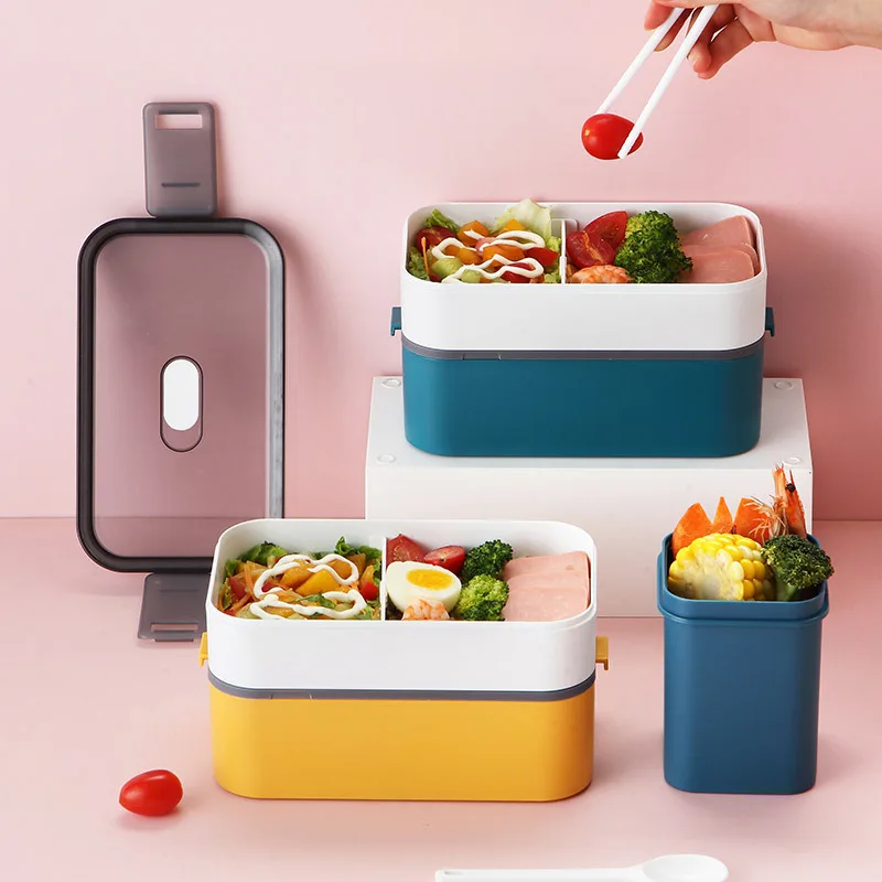 Japanese Style Lunch Box Microwave Bento Box Multi-layer Food Storage ...