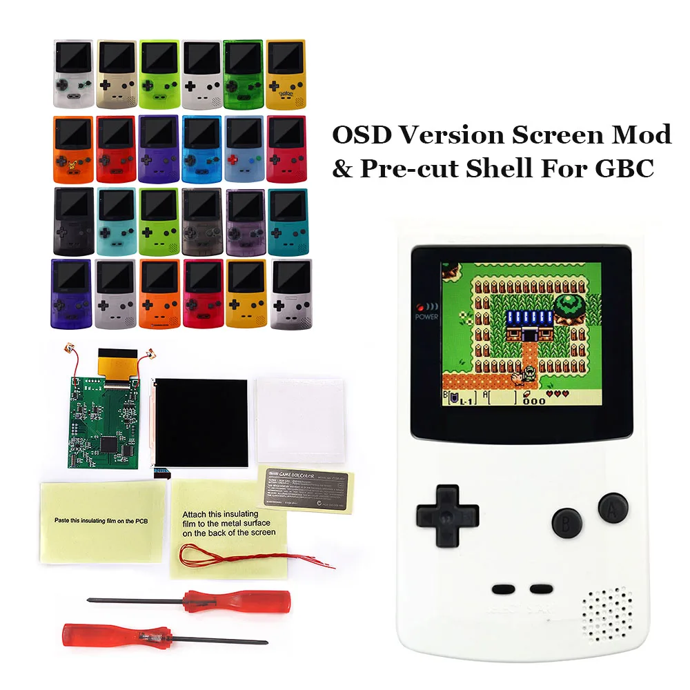 Multi Colors Pre-cut Shell Case W/osd Version Ips Backlight Lcd Mod Kit ...