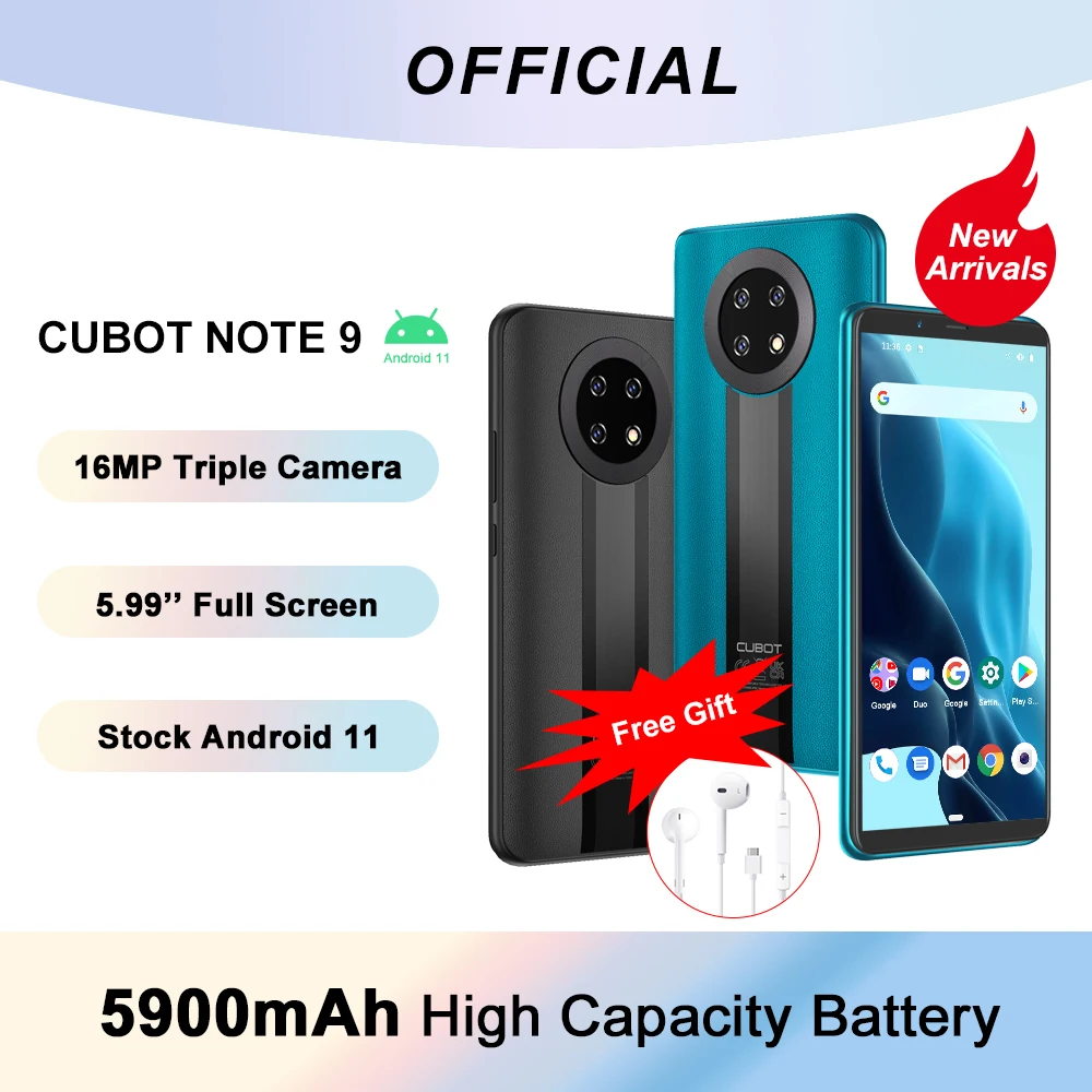 Cubot teléfono inteligente Note 9 Octa Core, Smartphone con pantalla de ...