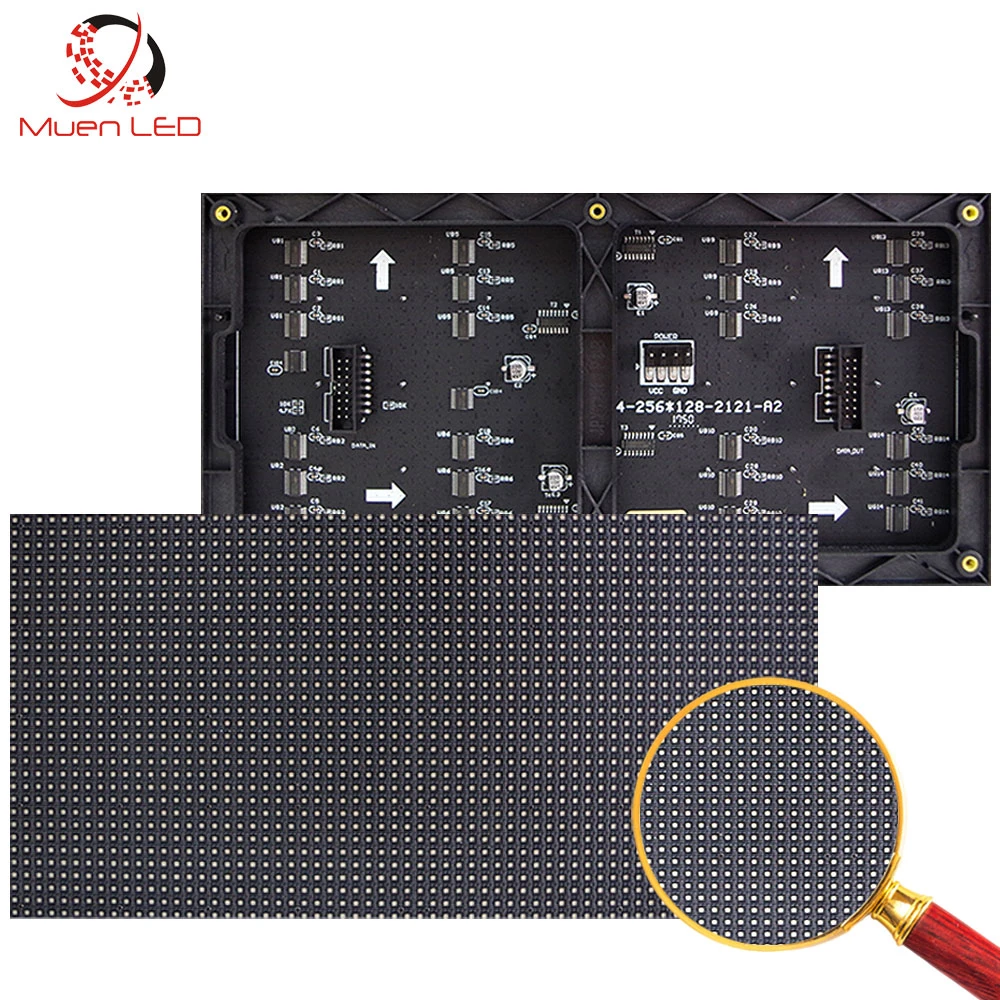 Muen P4 Indoor LED Display Module 1 / 16Scan 256x128mm 64 x 32 dots LED ...