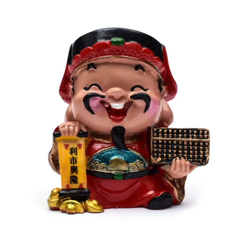 Chinese-Traditional-God-of-Wealth-Figurines-Ornaments-Home-Decoration ...