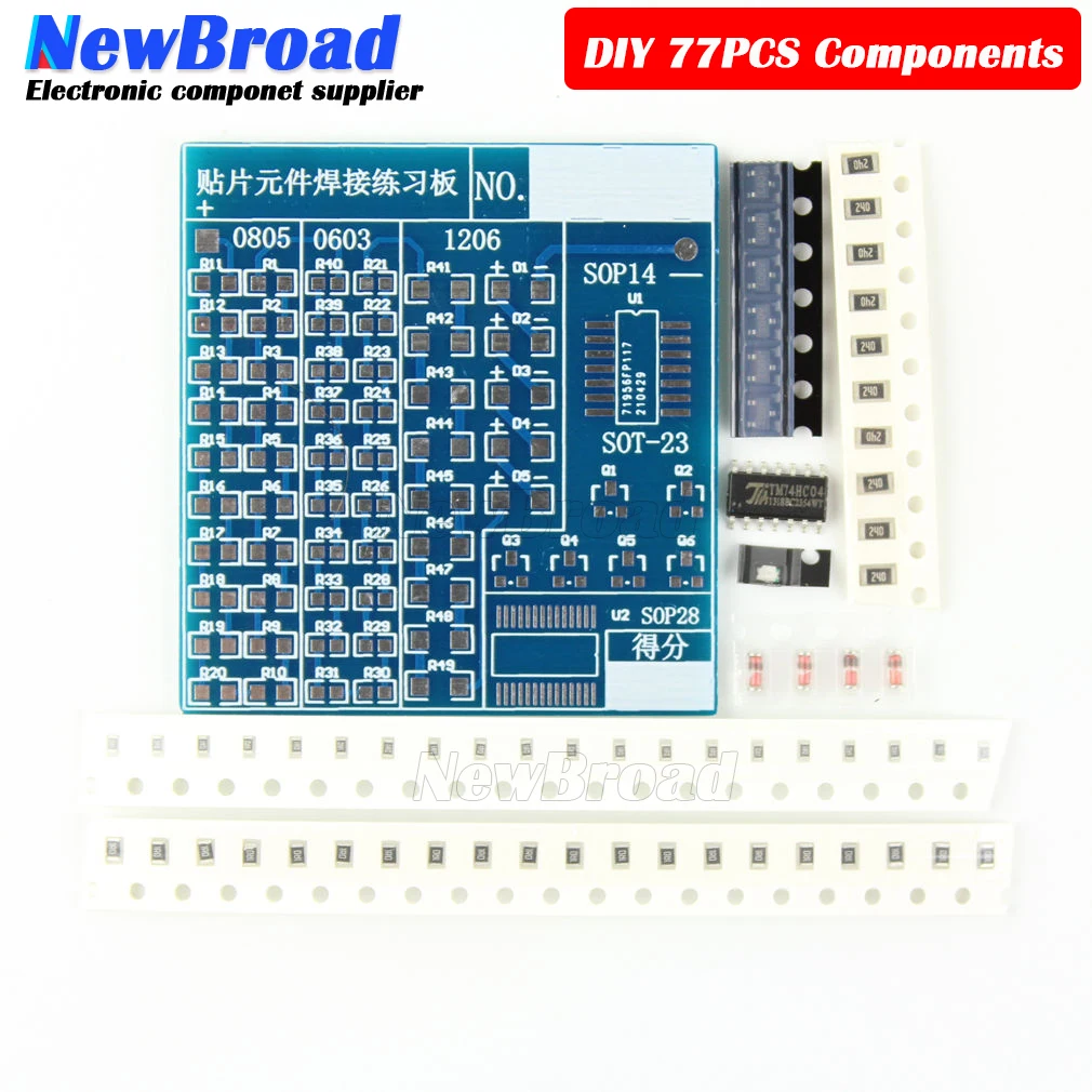 DIY-Circuit-Board-PCB-SMT-SMD-Soldering-Practice-Board-DIY-Kit-Fanny ...