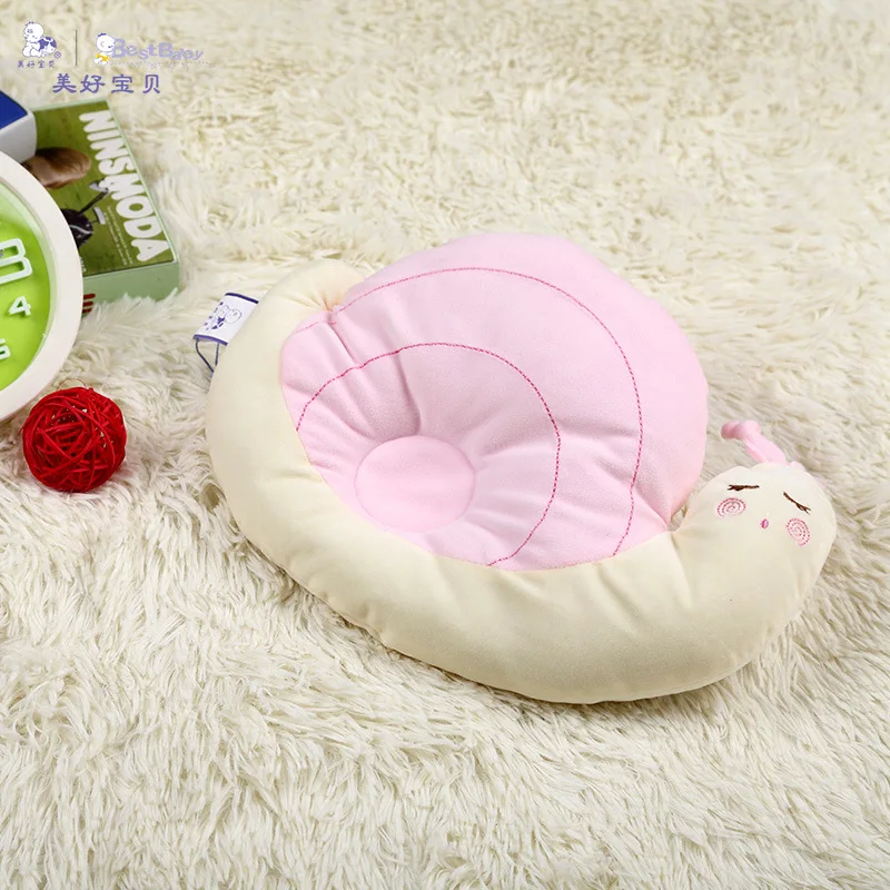 Newborn Pillow Baby Positioner Infant Prevent Flat Snail Figure Head ...