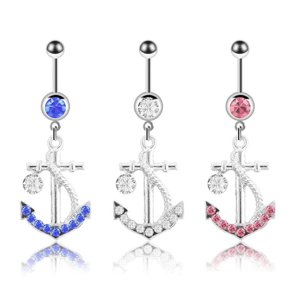 Cute Anchor Belly Button Rings