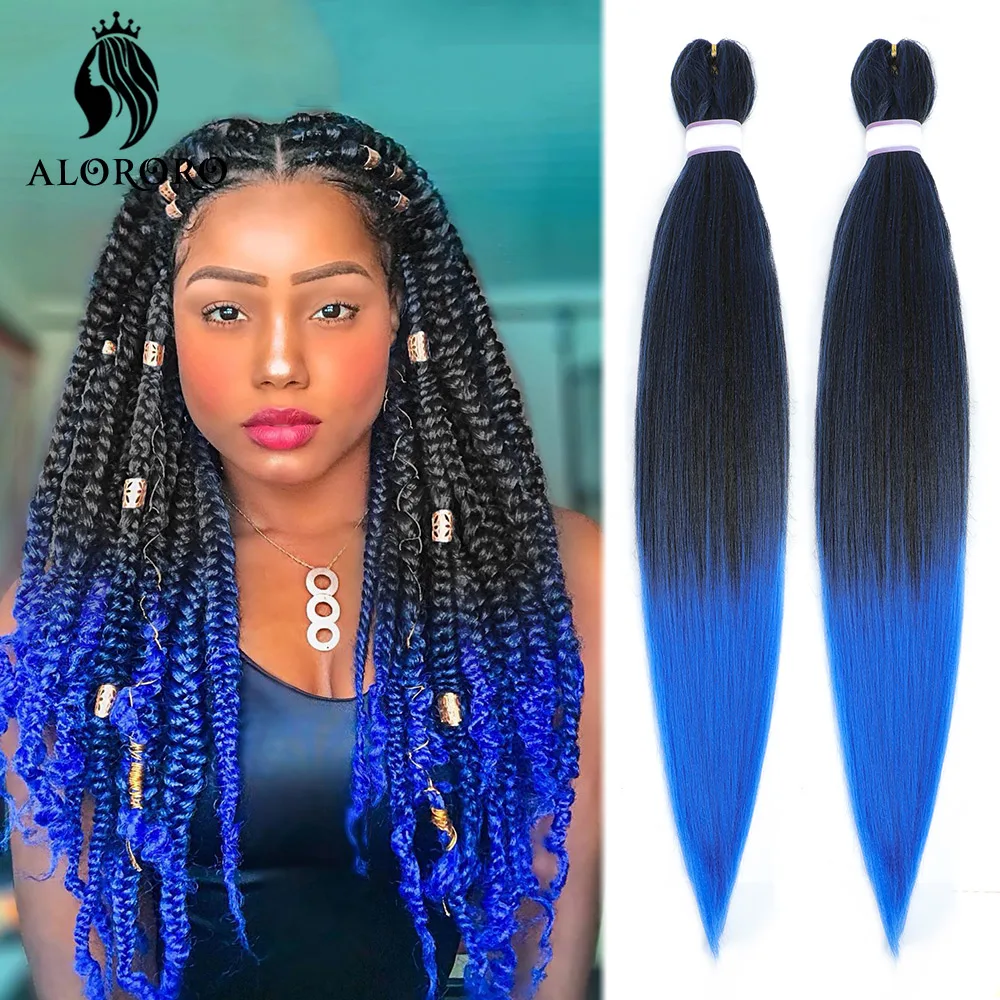 Dark Blue Box Braids