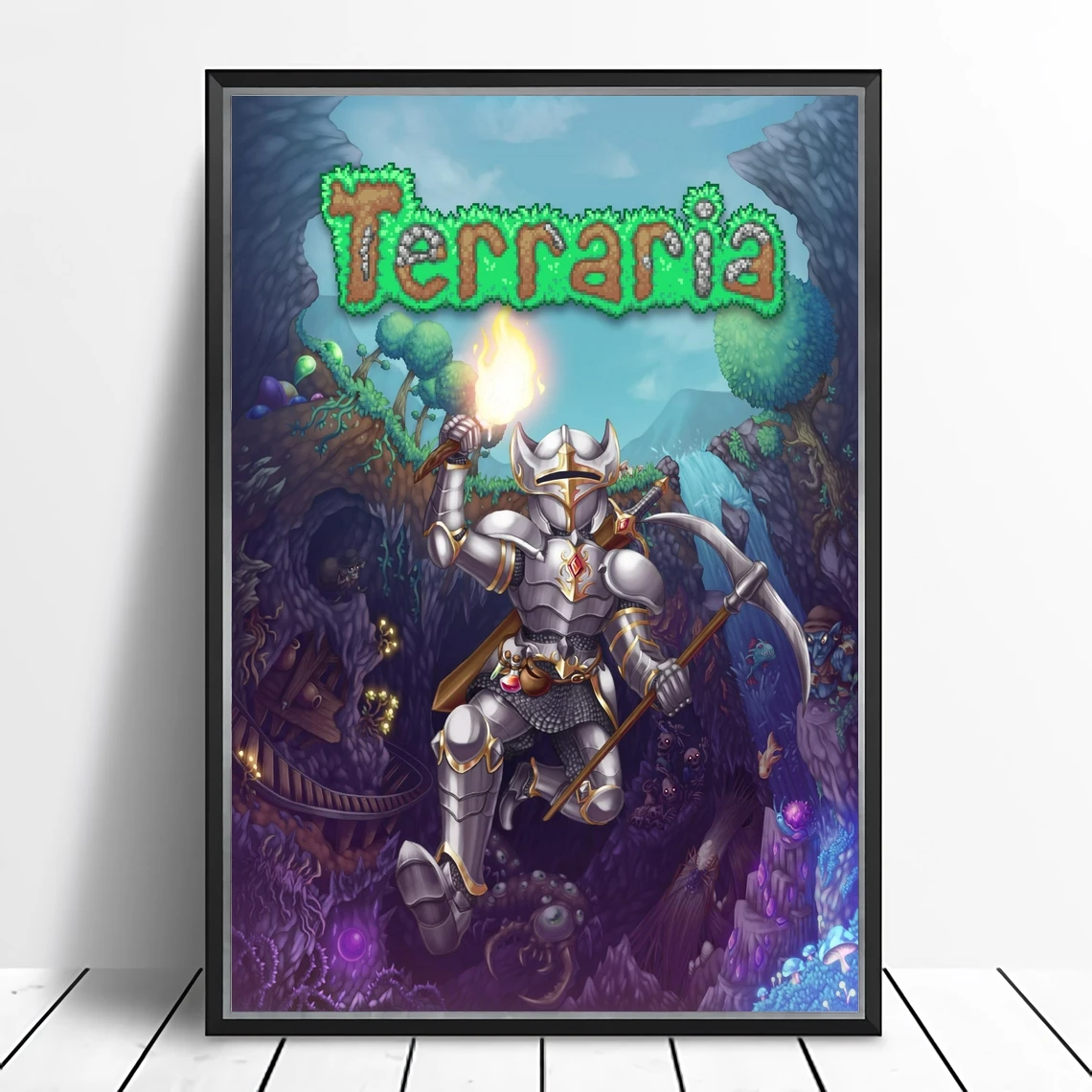 Terraria-video-game-lona-poster-casa-pintura-de-parede-decora-o-sem ...