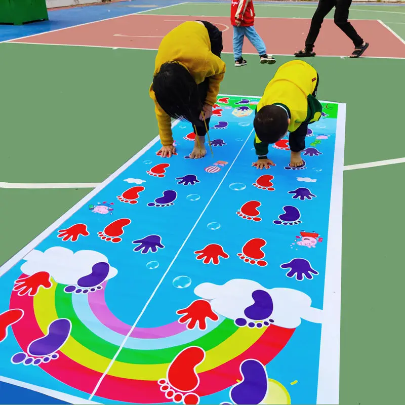 Kids-Hand-And-Feet-Game-Jumping-Carpet-Mat-Children-Jump-Lattice-Pad ...