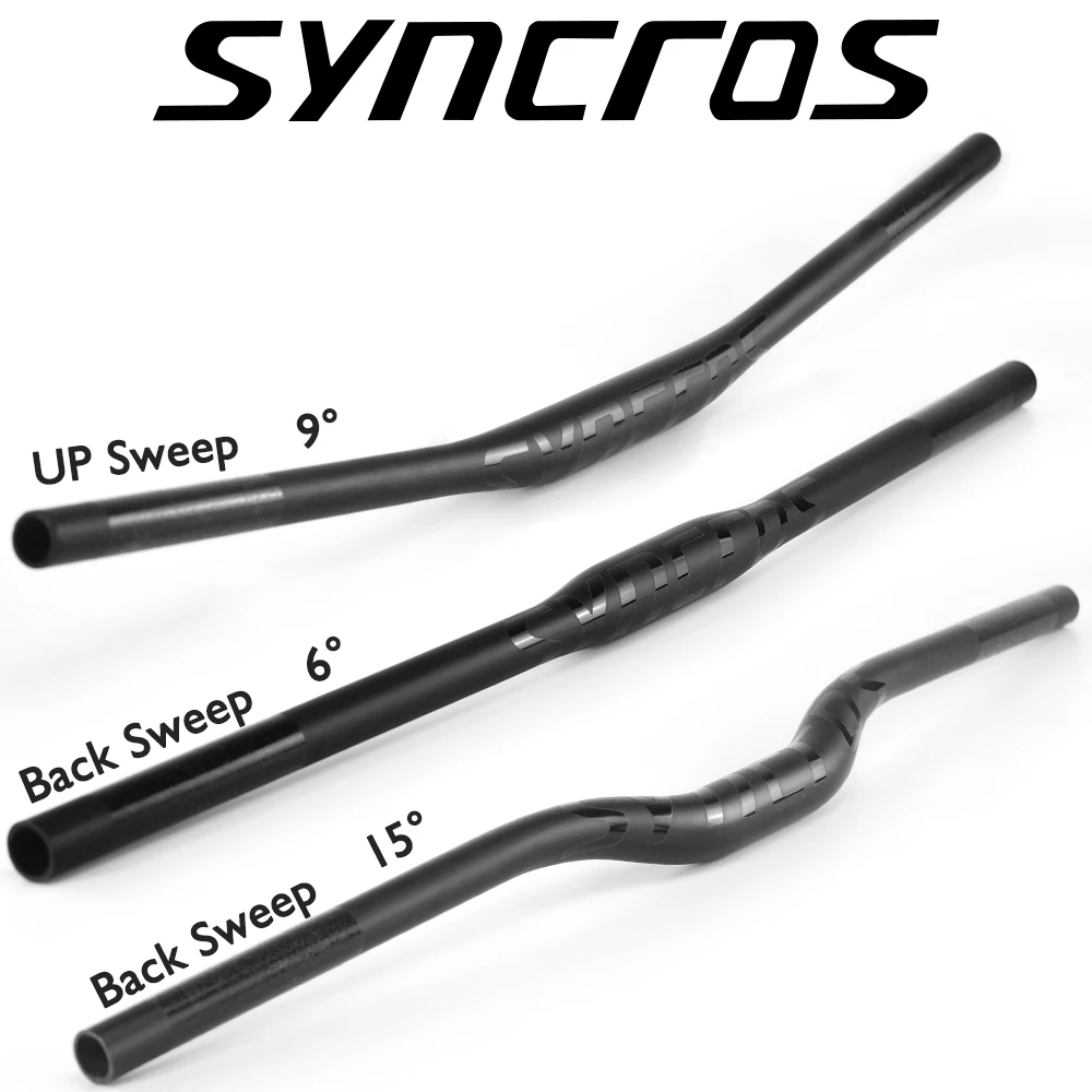 Syncros Custom Bicycle Handlebar Matte Full Carbon Fiber Flat/Rise/9 ...