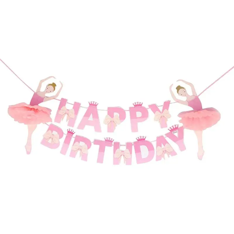 Ballerina Birthday Party Decorations | Happy Birthday Decoration Ballet ...