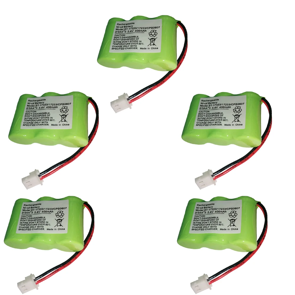 1-10 PCS Replacement Ni-CD Battery 3.6V 400mah Battery For BT17333 BT ...