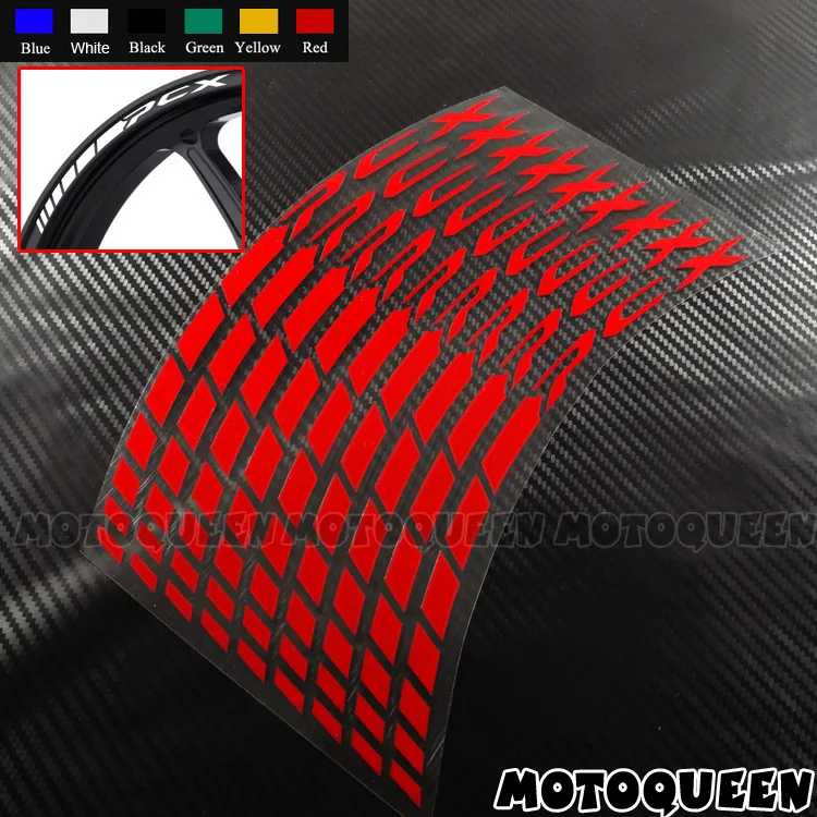 16X-Motorcycle-Front-Rear-Wheel-Rims-Tire-Decals-Reflective-Stripe ...