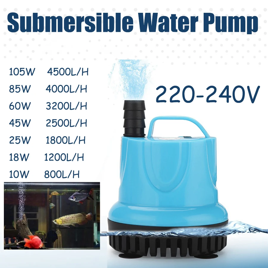 Aquarium Submersible Pump Bottom Suction Tank Pump Bottom Filter Silent ...