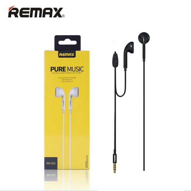 Remax Portable RM 303 CLASSIC AUDIO PURE MUSIC Earphone 3.5mm In-Ear ...