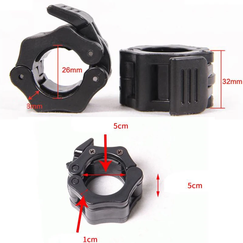 Gurxi 50mm Dumbell Bar Clamps Weight Lifting Quick Release Lock ...