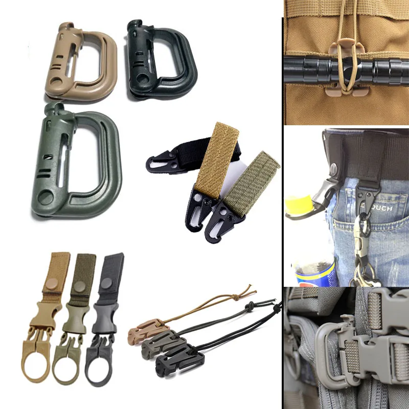 Tactical Hang Hook Clasp Carabiner Hooks Kettle Buckle Molle Clip For ...