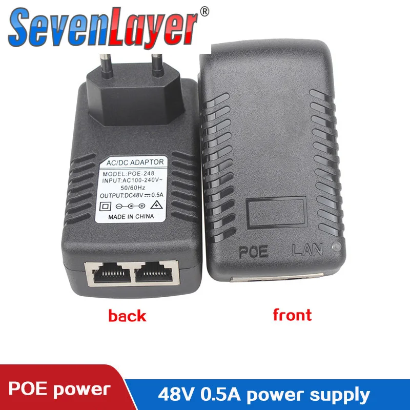 PoE 전원 공급 장치 48V 0.5A 24W POE CCTV 보안 감시 벽 플러그 POE 인젝터 이더넷 어댑터 12V2A|AC/DC 어댑터| - AliExpress