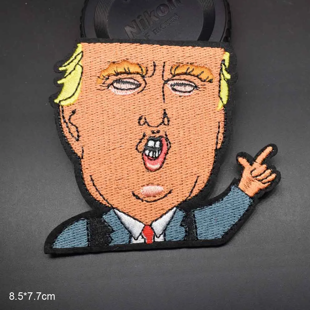 Mr President Donald Trump Iron On Full Embroidered Clothes Patches For ...