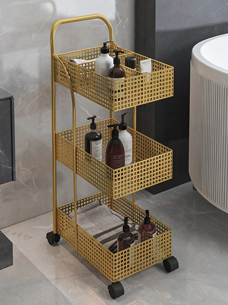 ins-wrought-iron-racks-bedroom-metal-removable-trolleys-bathroom ...