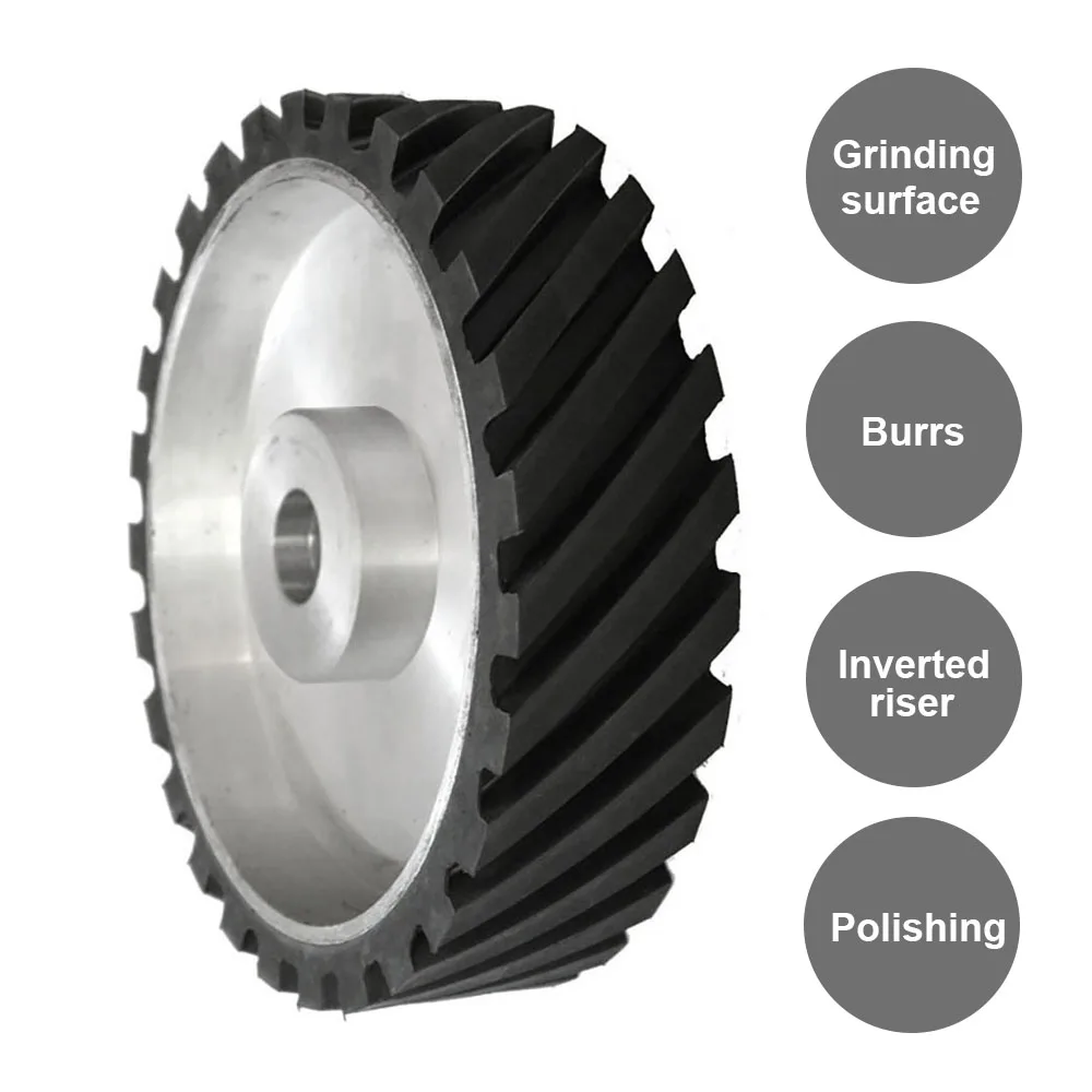 250mm-10inch-Serrated-Rubber-Contact-Wheels-Metals-Polishing-Grinding ...