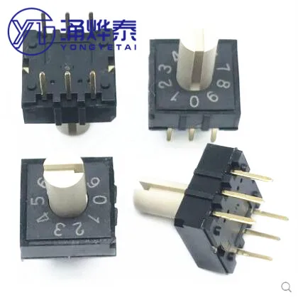 YYT-5PCS-RH3HAF-10R-V-B-rotary-coding-DIP-switch-10-bits-0-9-with ...