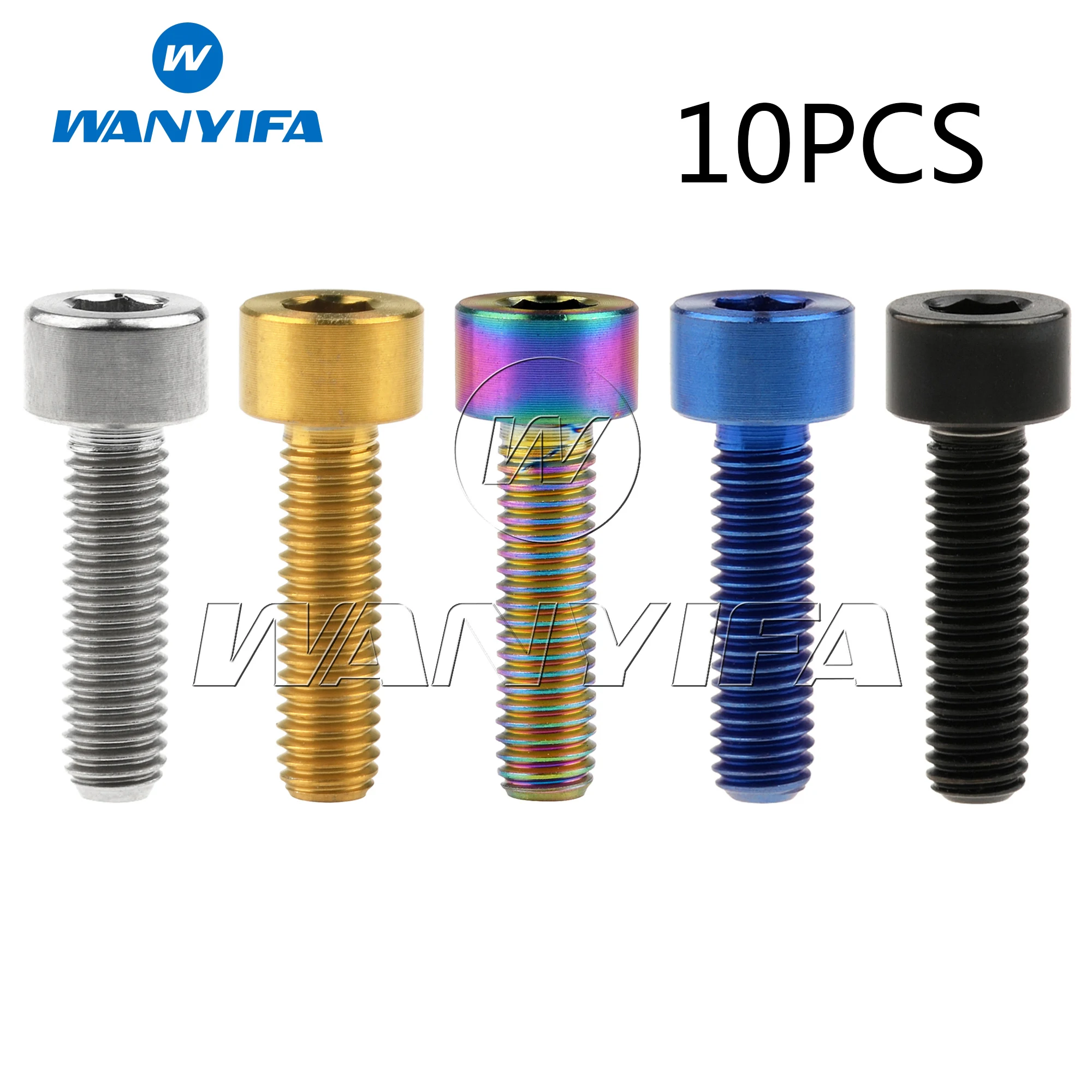 Wanyifa Titanium Ti Screw M5 X 18mm Allen Stigma Head Bicycle Cycling ...