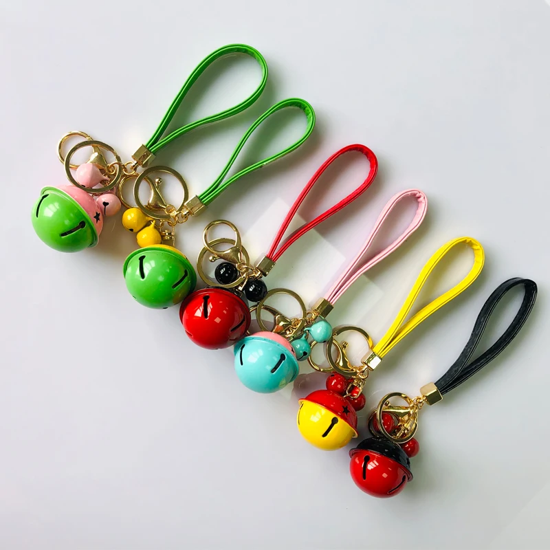 CHUNOU-Candy-Colored-Two-Tone-Jingle-Bell-Keychain-Girl-Women-Cute-Band ...