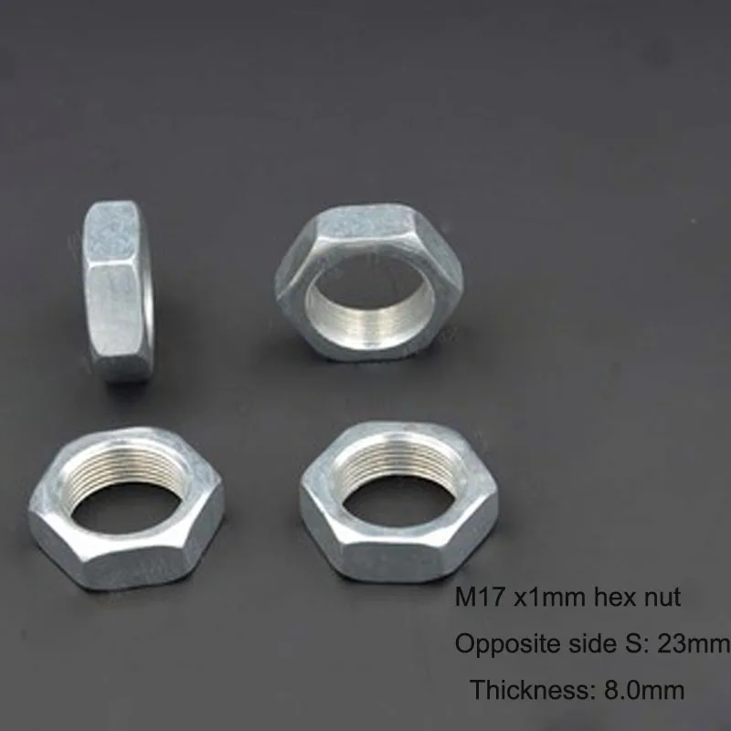 M17x1mm Hexagon Nut Both Sides Chamfer Nuts Fine Thread Nutted - Nuts ...