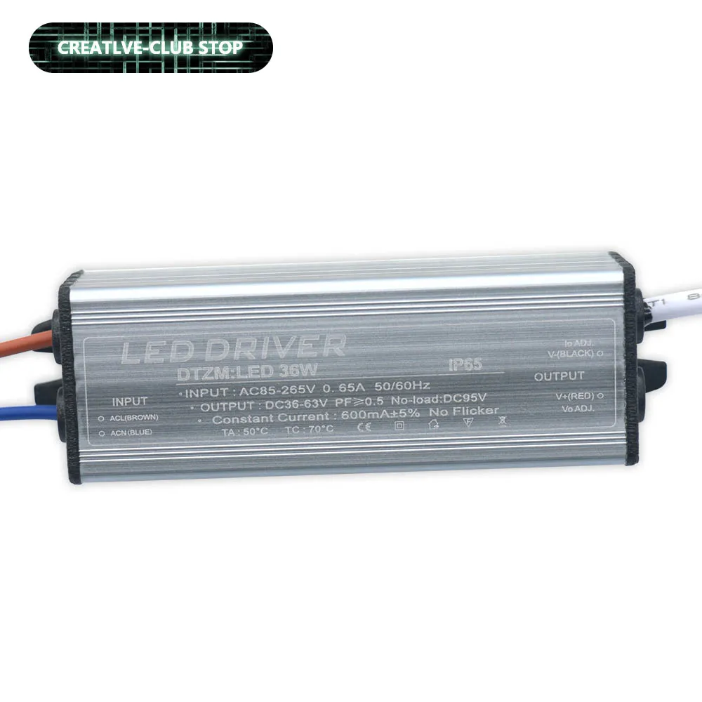AC85 265V LED Driver Accessories 600mA 36W For LEDs Power Supply ...