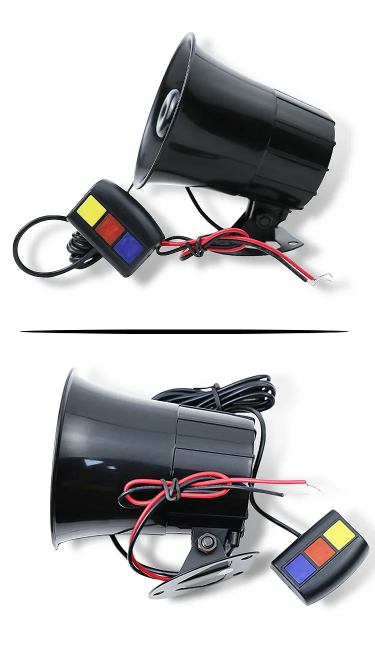 ZRE-FRLM Car 3 Tone Loud Horn Speaker Motorcycle Megaphone Traditional ...