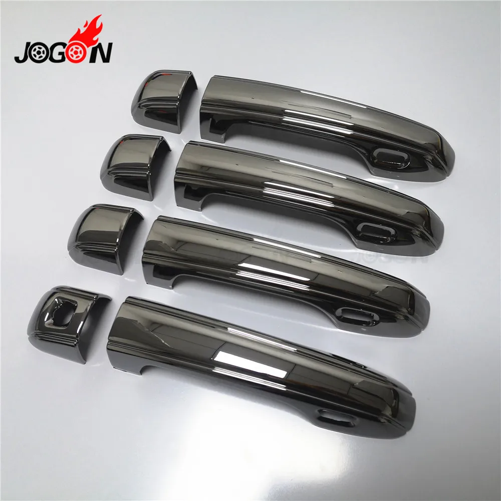 8pcs-Advanced-plating-material-Black-titanium-Door-Handle-Cover-Trim ...
