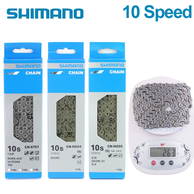 Shimano 10 Speed Bicycle Chain Deore HG54 HG95 HG4601 CN 6701 11V MTB ...