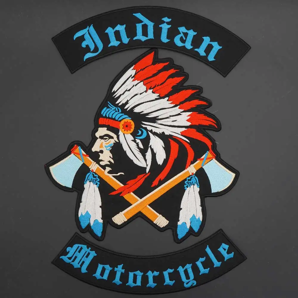 Indian-Motorcycle-Embroidered-Punk-Biker-Club-Patch-Clothes-Stickers ...