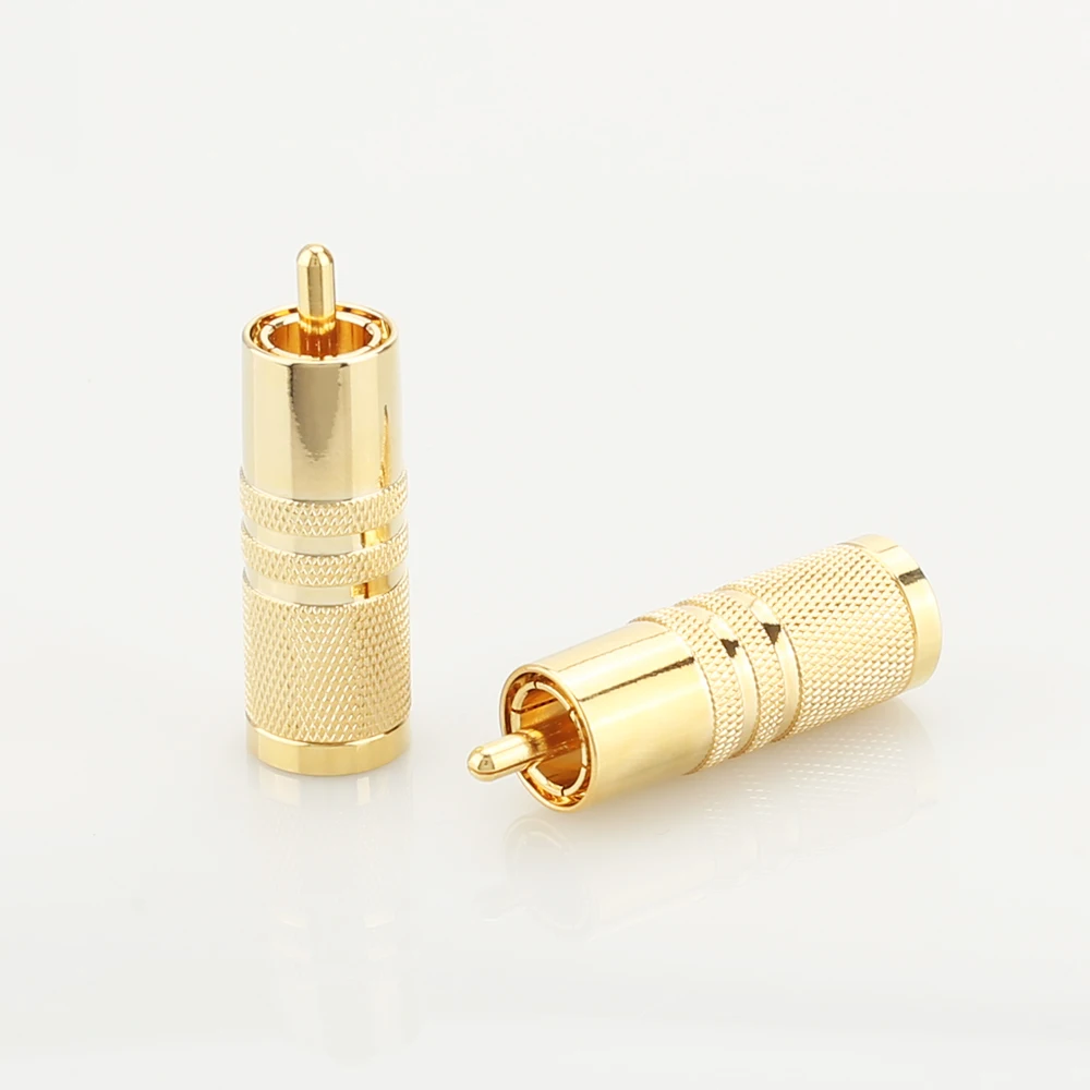 Hifi Audio 4pcs Cardas Rca 24k Gold Plated Male Gsmo Rca Plug For Rca Interconnect Cable - Plug ...
