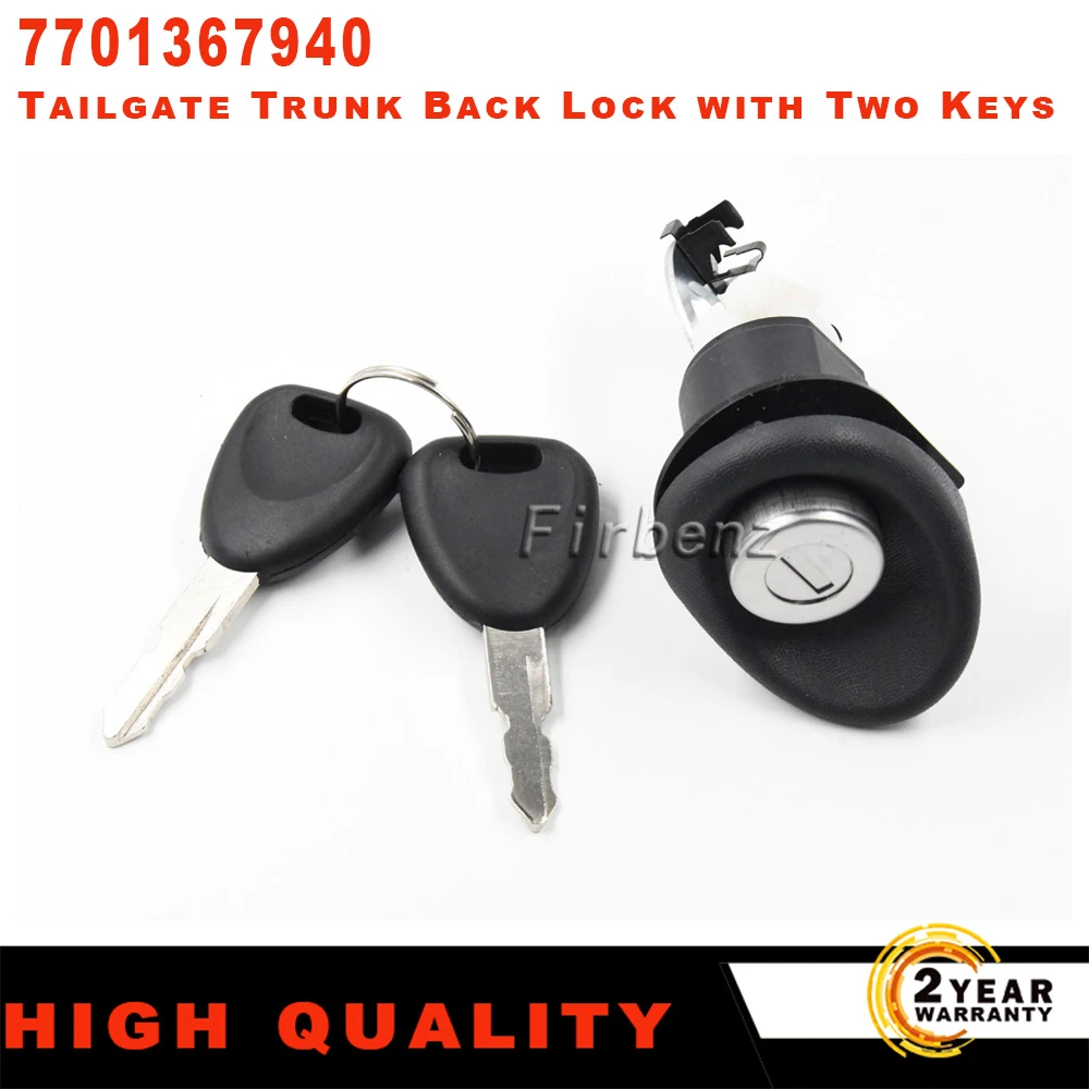 Car Tailgate Trunk Back Lock With Two Keys 7701367940 For Renault ...