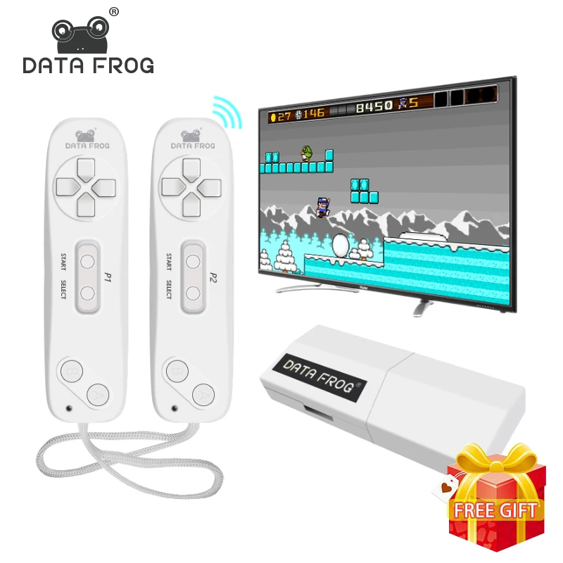 Data Frog USB Wireless Handheld TV Video Game Console Build In 620 ...