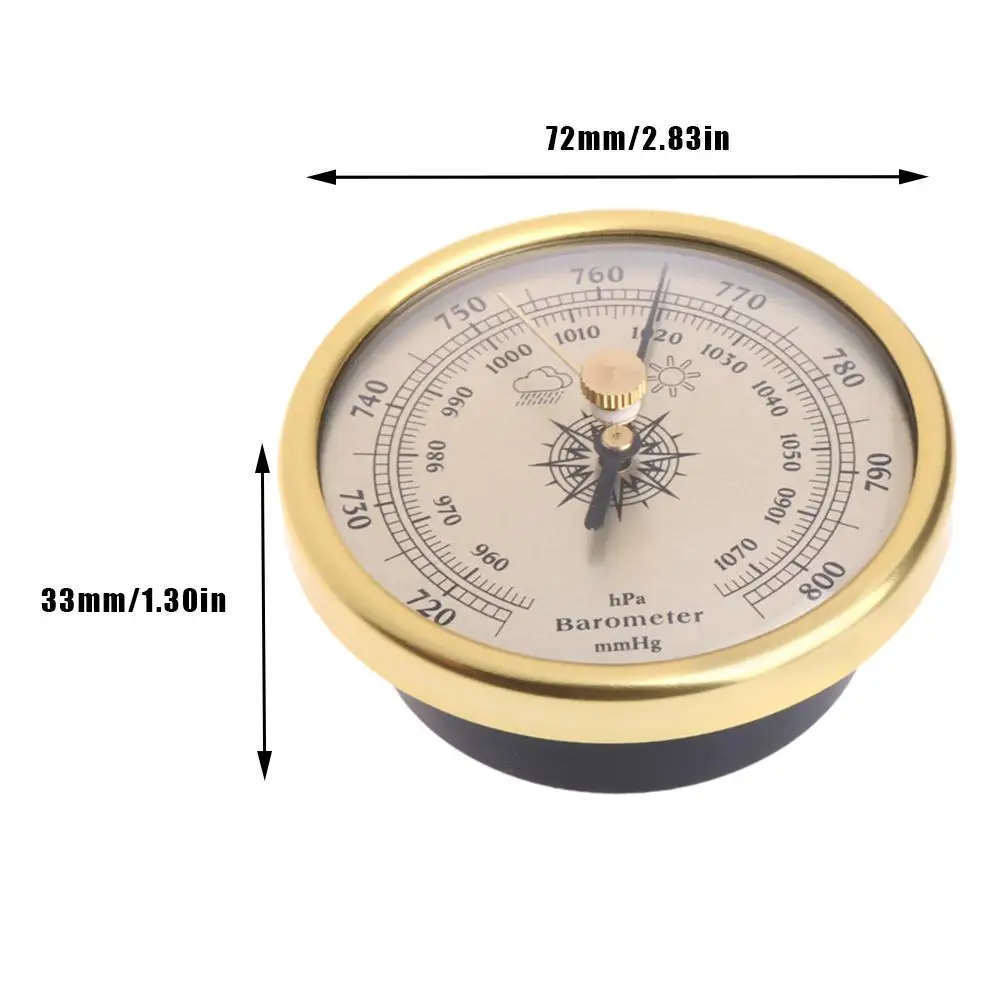 3 IN 1 Air Pressure Gauge Thermometer Moisture Meter Barometer ...