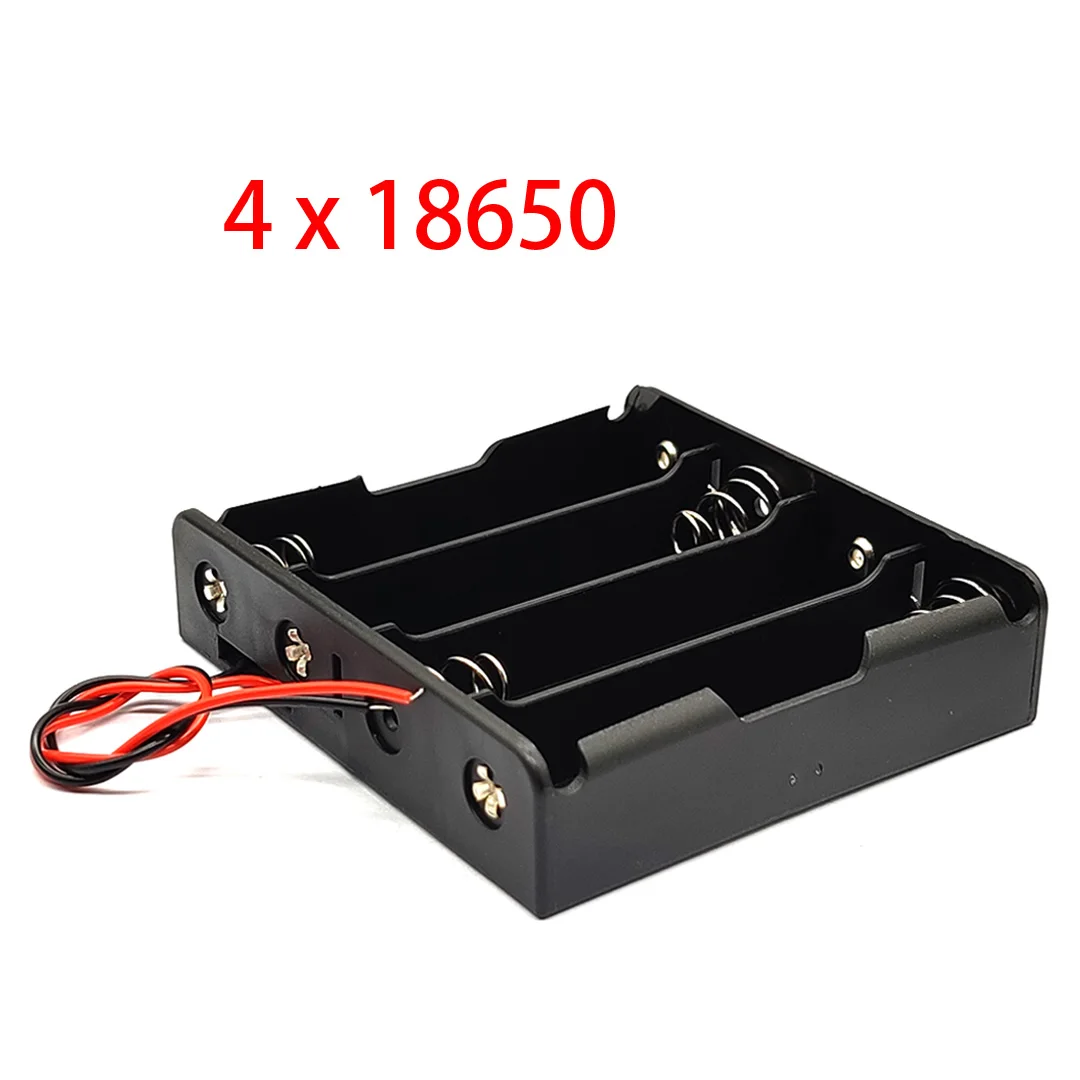 4x 18650 Series Battery Case 4*18650 Battery Box 18650 Holder With Wire ...
