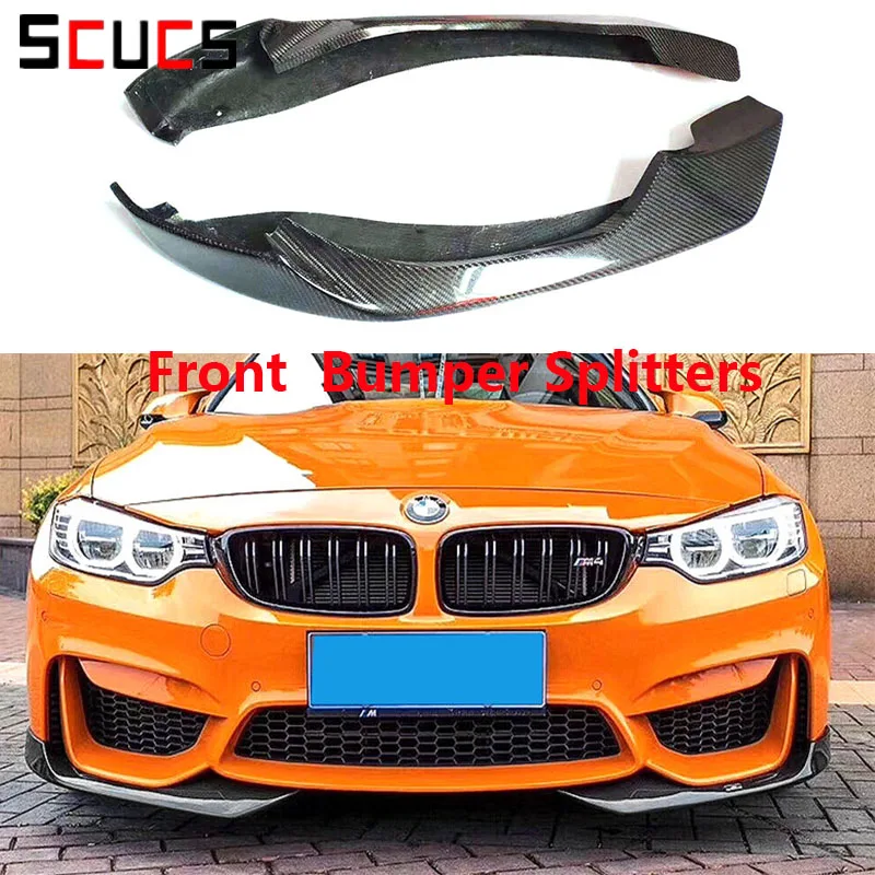 Carbon Fiber Front Lip Diffuser Bumper Splitters For F80 M3 F82 F83 M4 ...