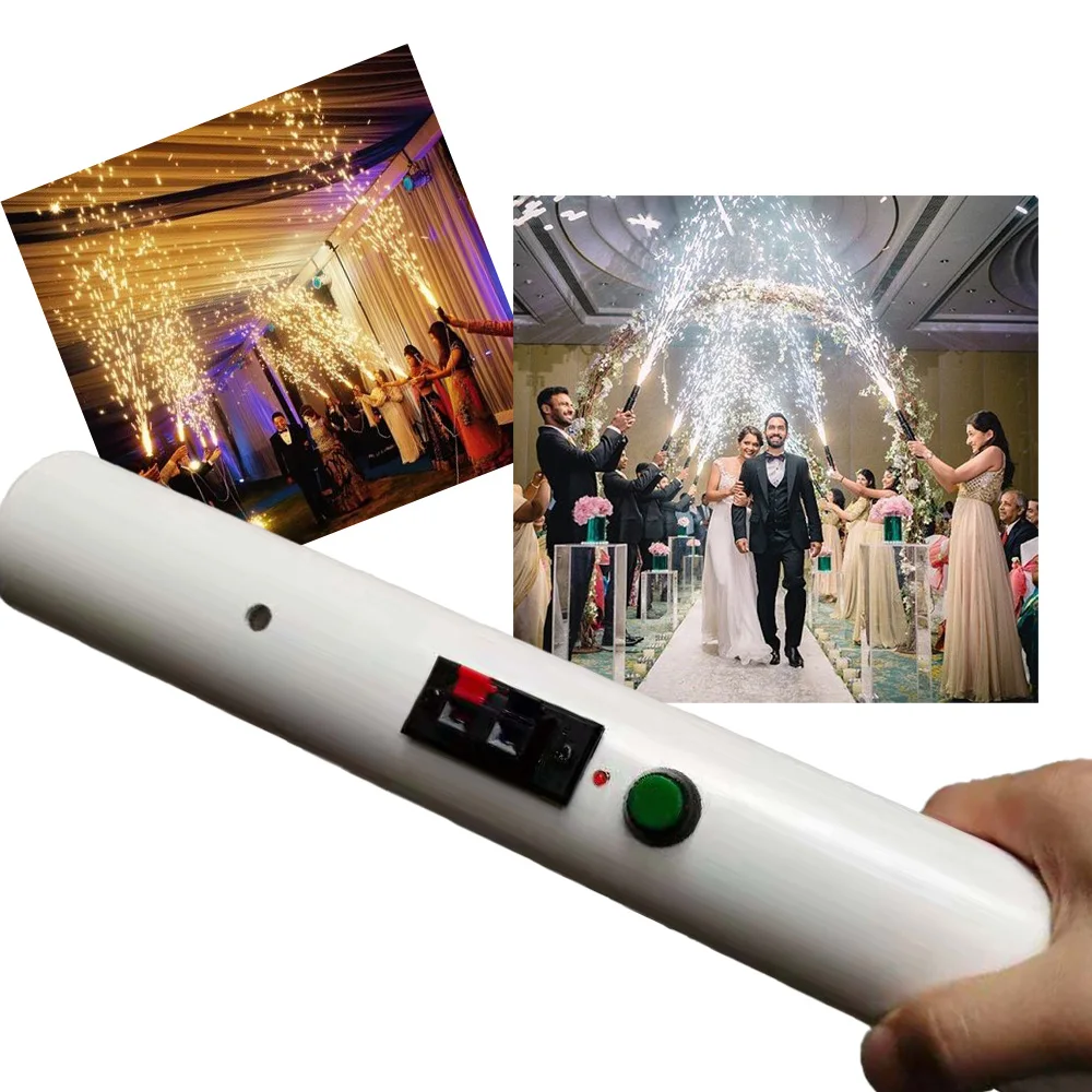 Hand Held Cold Pyro Shooter Wedding Firework Stage Pyrotechnic Birthday ...