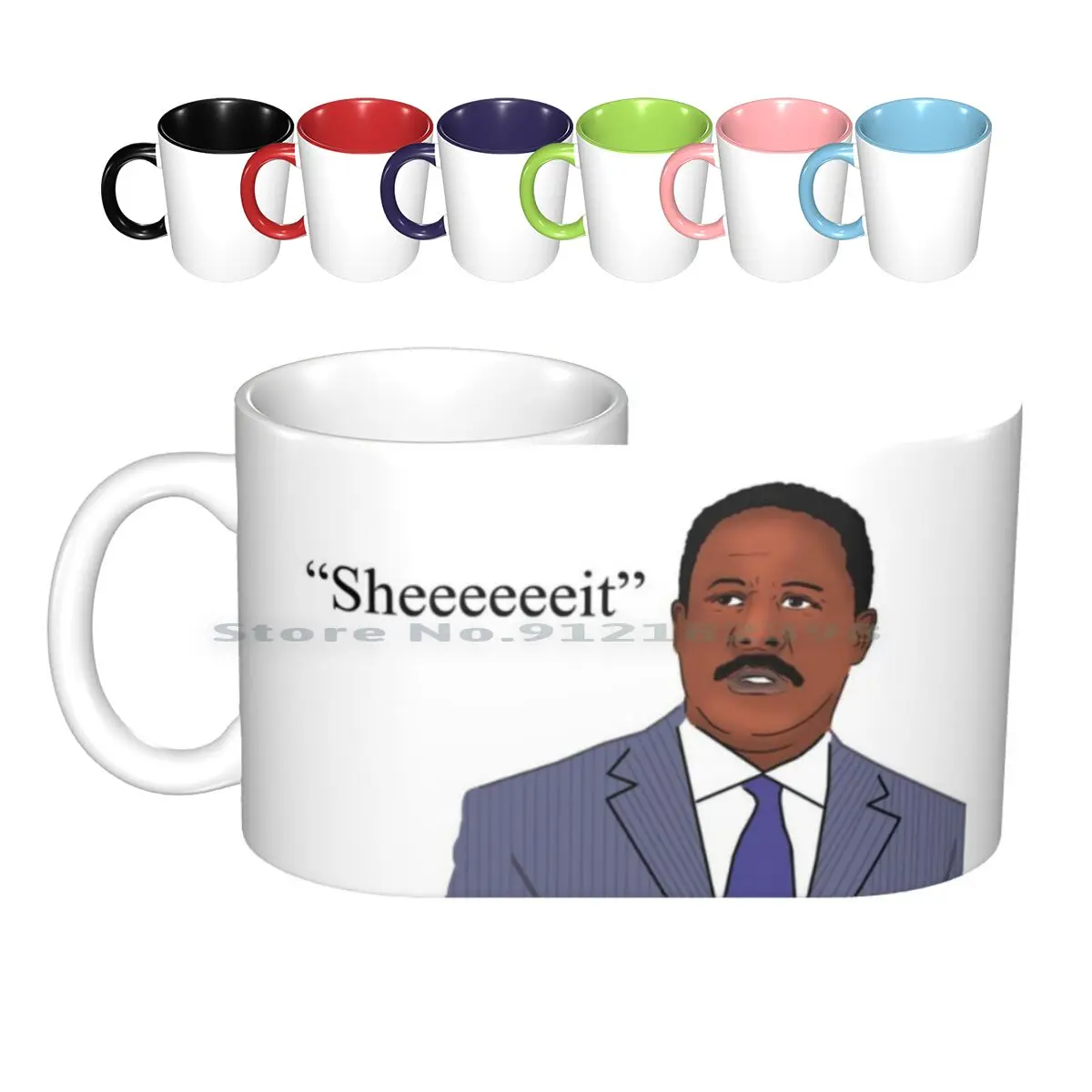 The Wire - Senator Clay Davis , Sheeeeeeit. Ceramic Mugs Coffee Cups ...