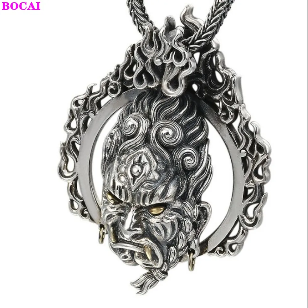 Bocai s925 pingente de prata esterlina buda boa sorte individualidade ...