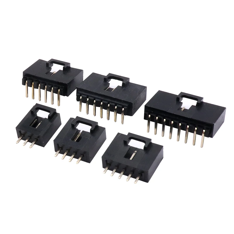 10PCS Dupont Connector MX2.54 Single Row With Belt Buckle 2.54MM Straight Pin Header Curved Pin ...