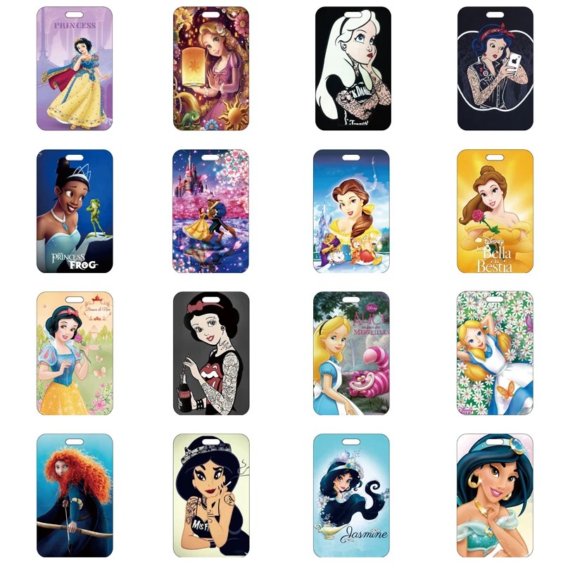 Disney Princess Name Card Cover Campus Card Bag Card Holder ID Card ...