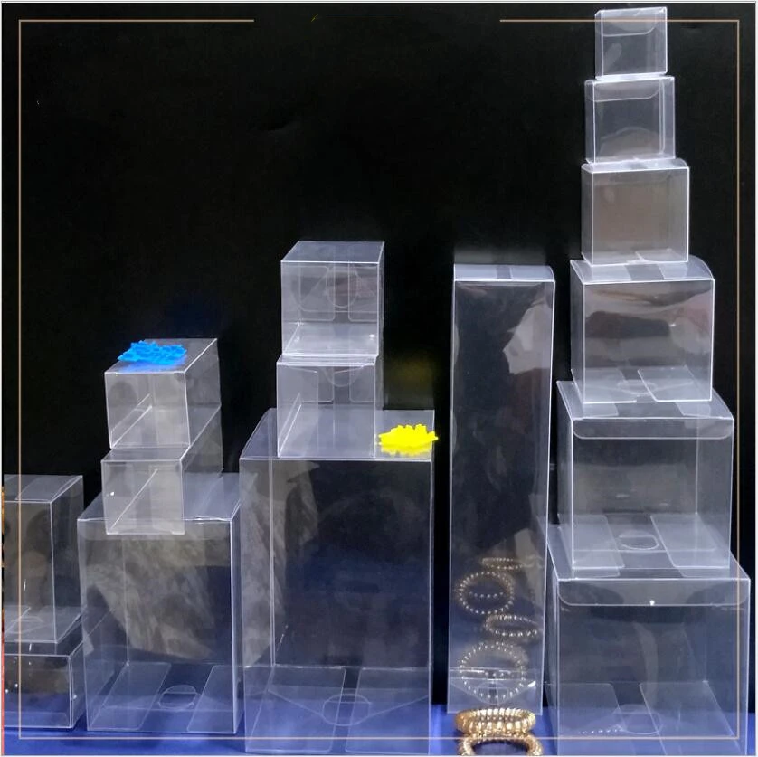 50pcs General Square Clear Pvc Boxes Wedding Favor Gift Packaging Box ...