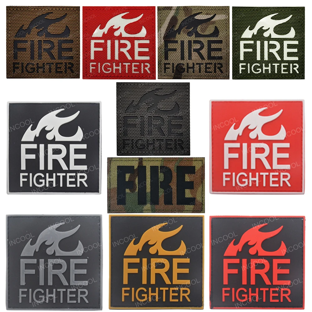 Reflective-Glow-in-Dark-Fire-Fighter-Patch-Rescue-Hook-Back-Patches ...