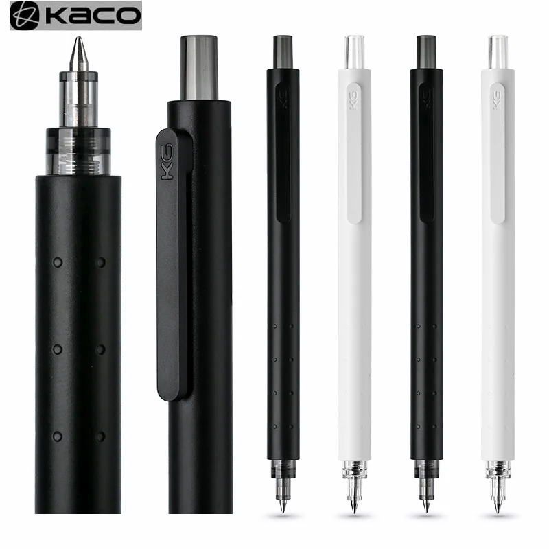 Kaco Rocket Gel Pen 0.5mm Black/navy Blue Ink Press Pen Fast Dry Sign ...