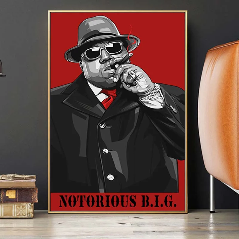 Biggie-Smalls-The-Notorious-B-I-G-Hip-Hop-Music-Canvas-Painting-Art-On ...